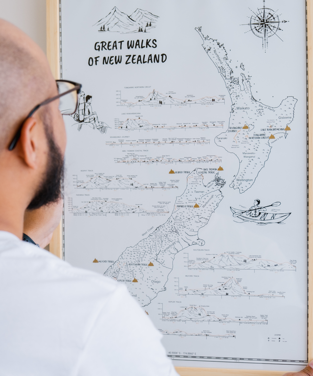 Great Walks Hike & Scratch Print | Hike Aotearoa – Hike Aotearoa