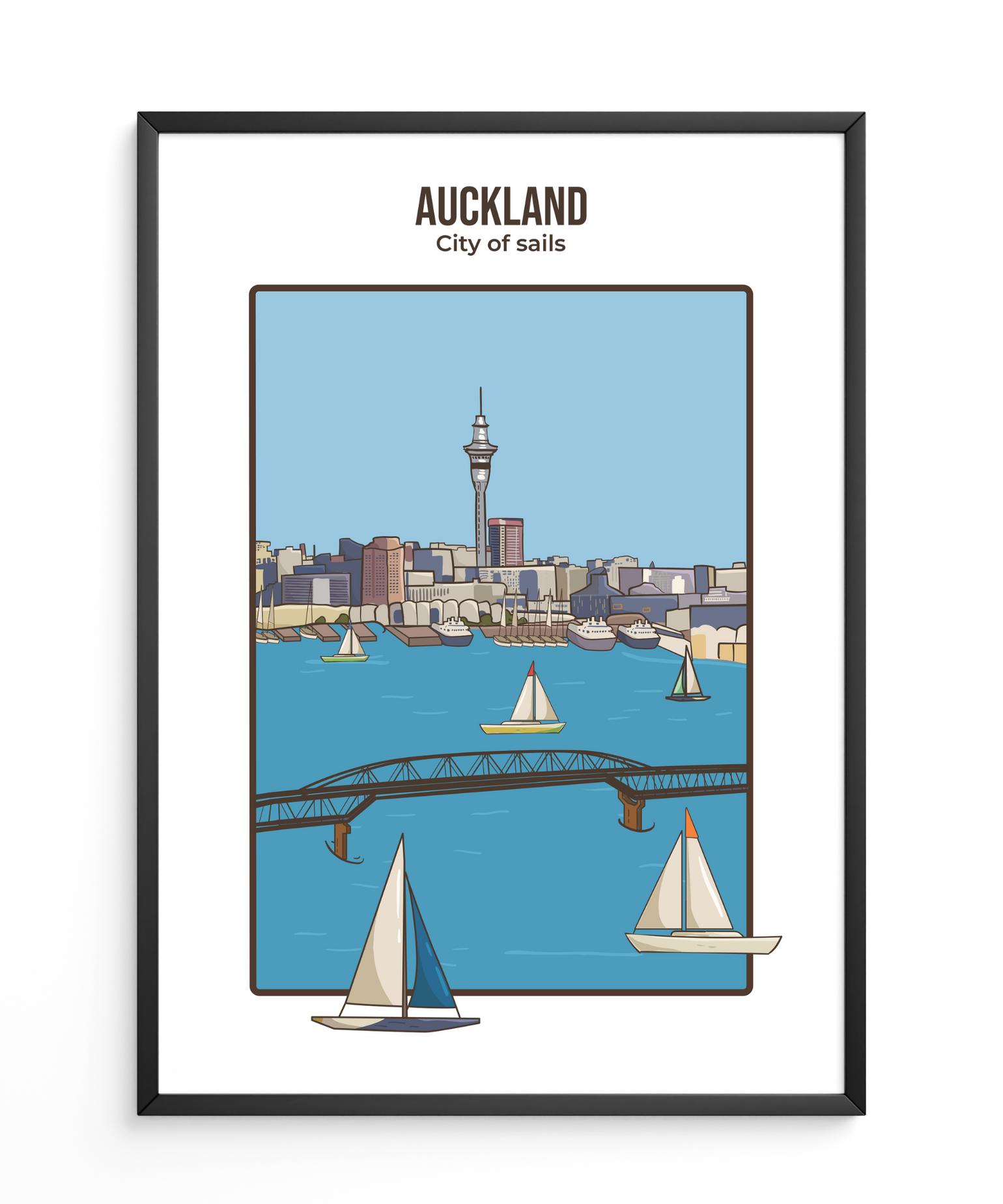 Auckland Print - City of Sails | Hike Aotearoa – Hike Aotearoa