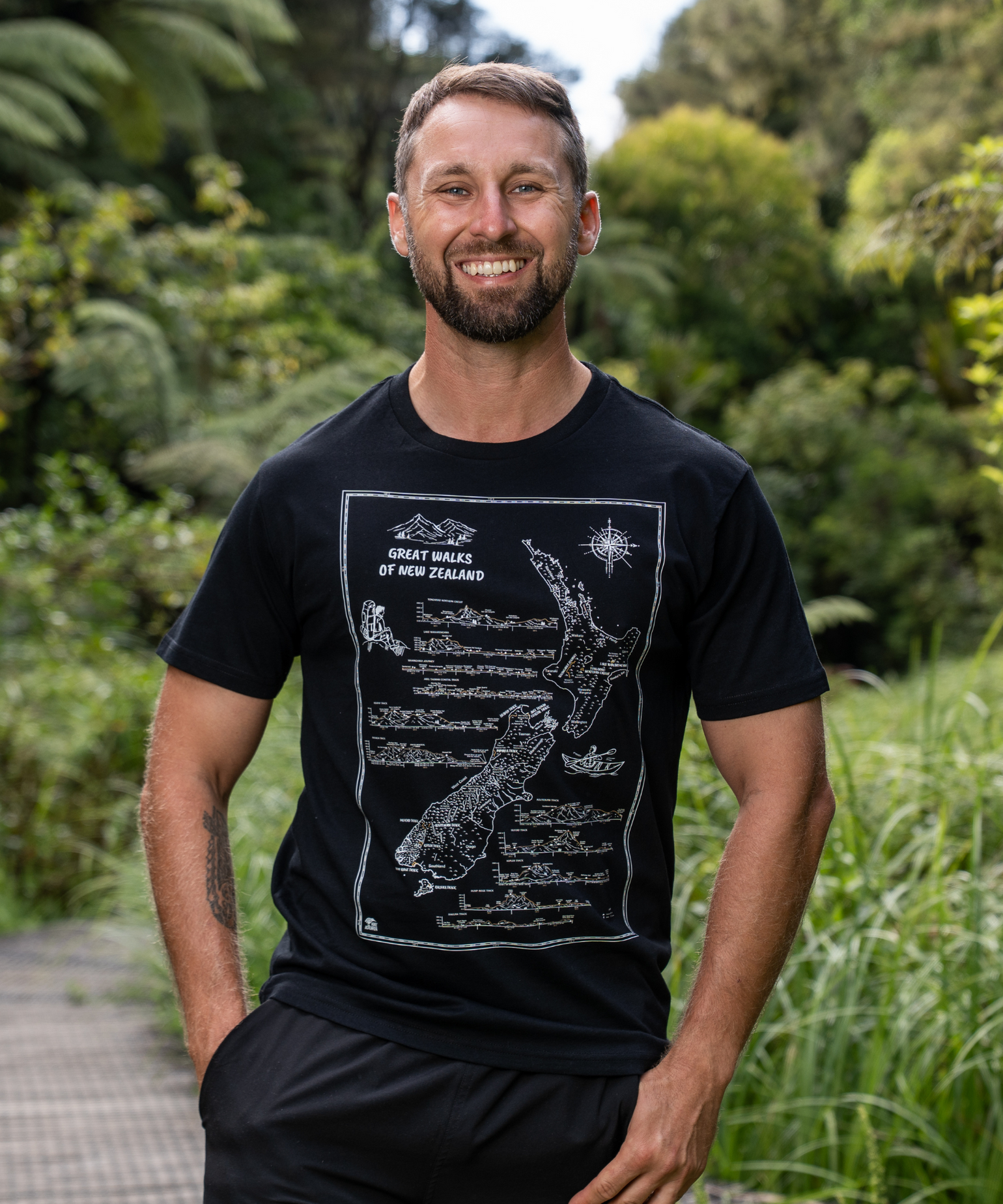Great Walks of New Zealand - Men's Tee | Hike Aotearoa – Hike Aotearoa