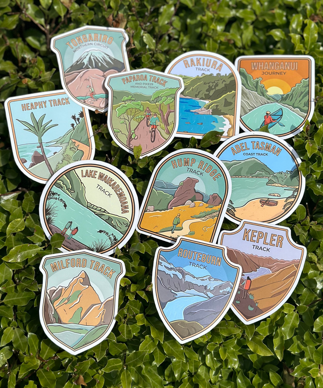 Great Walks Stickers Pack – Hike Aotearoa