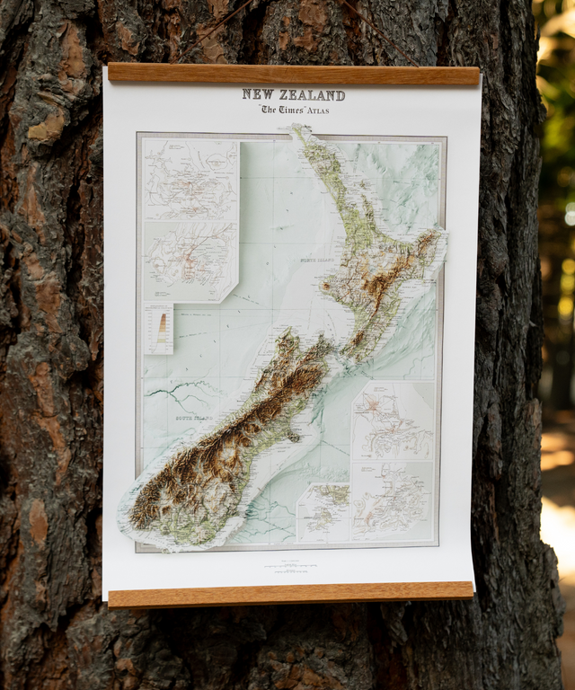 New Zealand Map - Reproduction of Vintage 1922 Atlas | Hike Aotearoa ...